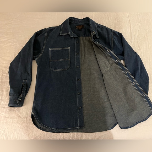 Filson | Shirts | Filson Mens Large Clarkston Denim Shirt Dark Indigo ...